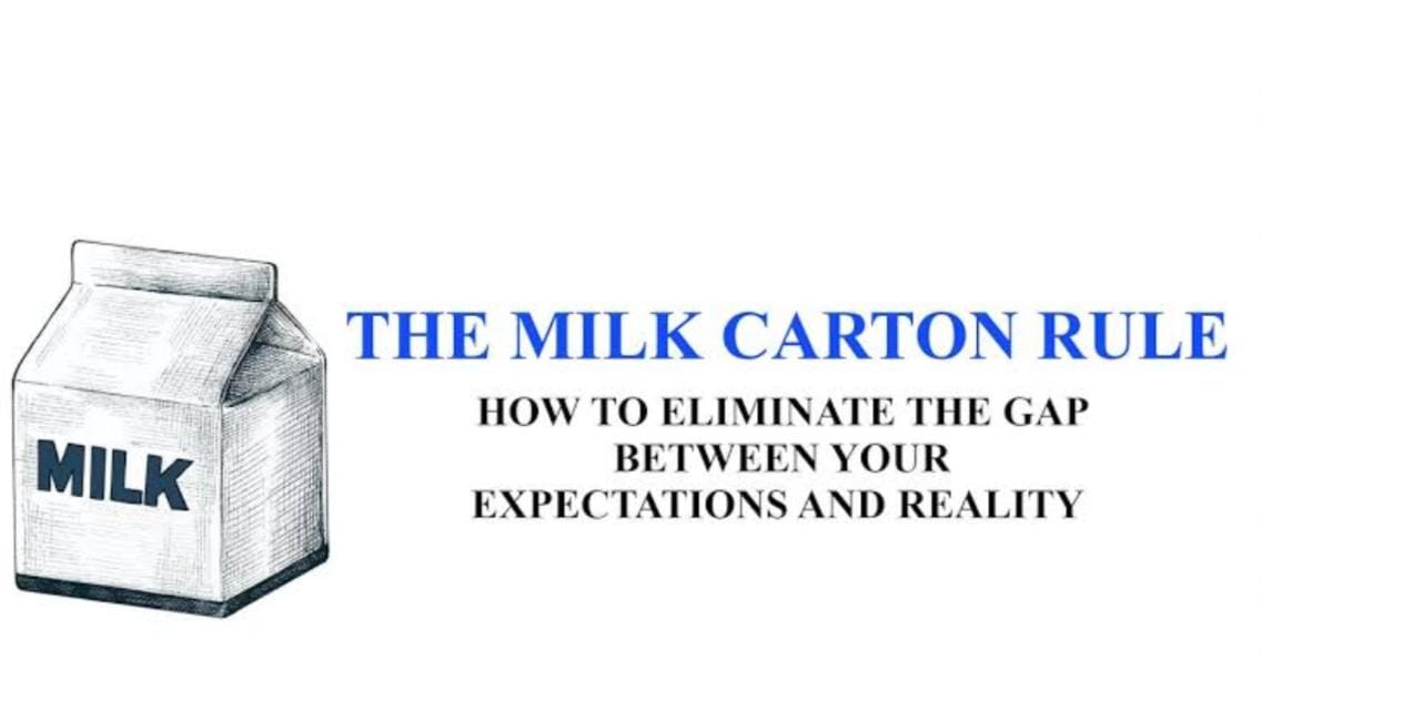 'The Milk Carton Rule'